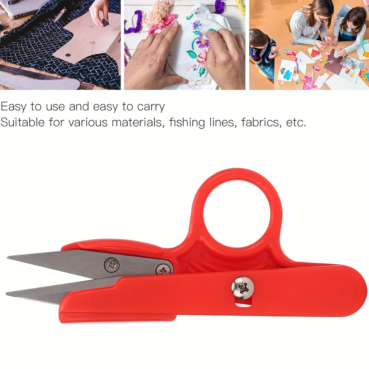 Ambidextrous Spring-action Sewing Scissors (2pcs), Mixed Color Plastic ...