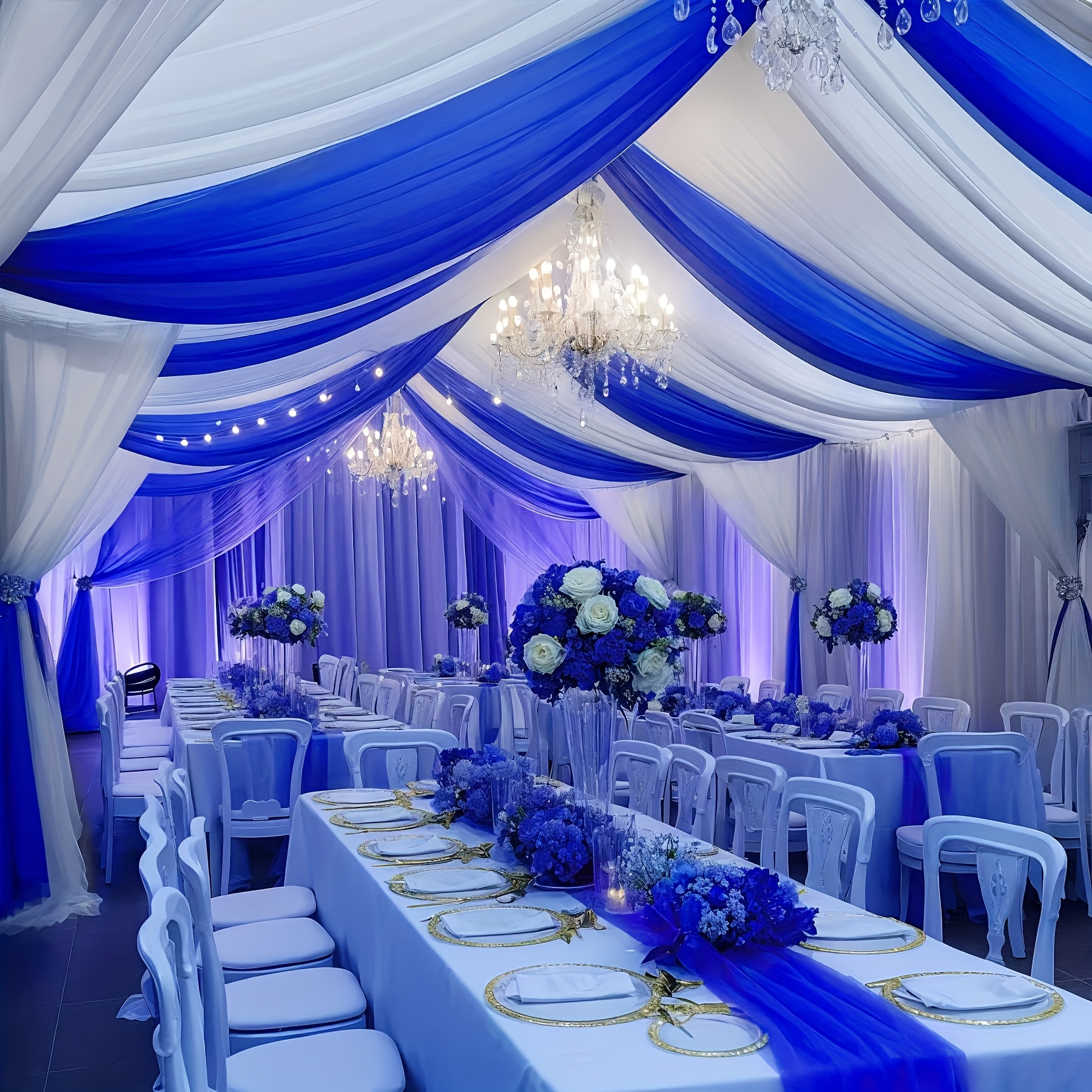 Royal blue wedding decorations store
