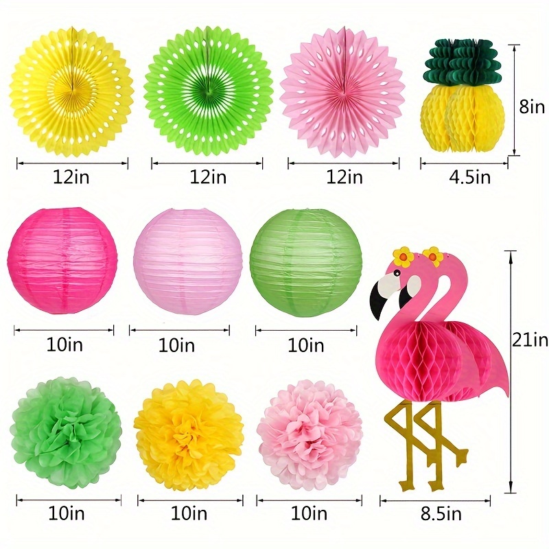 Summer Party Decorations Flamingo Pineapple Honeycomb Balls - Temu