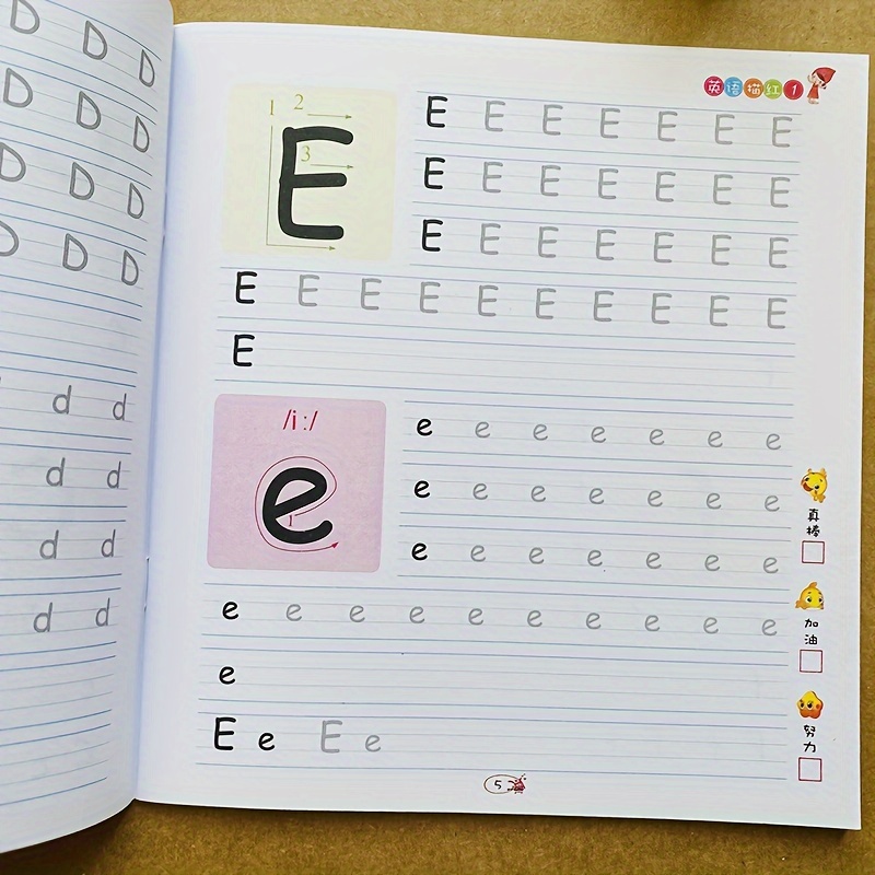 Kids' English Handwriting Practice Set 2 Books Alphabet - Temu