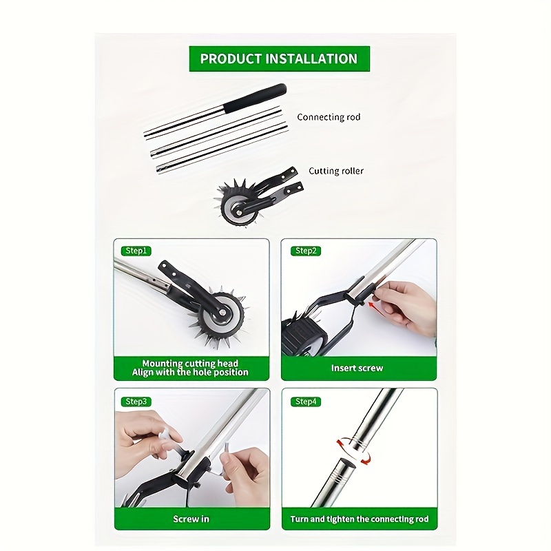 Metal Manual Lawn Edger Handheld Rotary Grass Trimmer Rubber - Temu ...