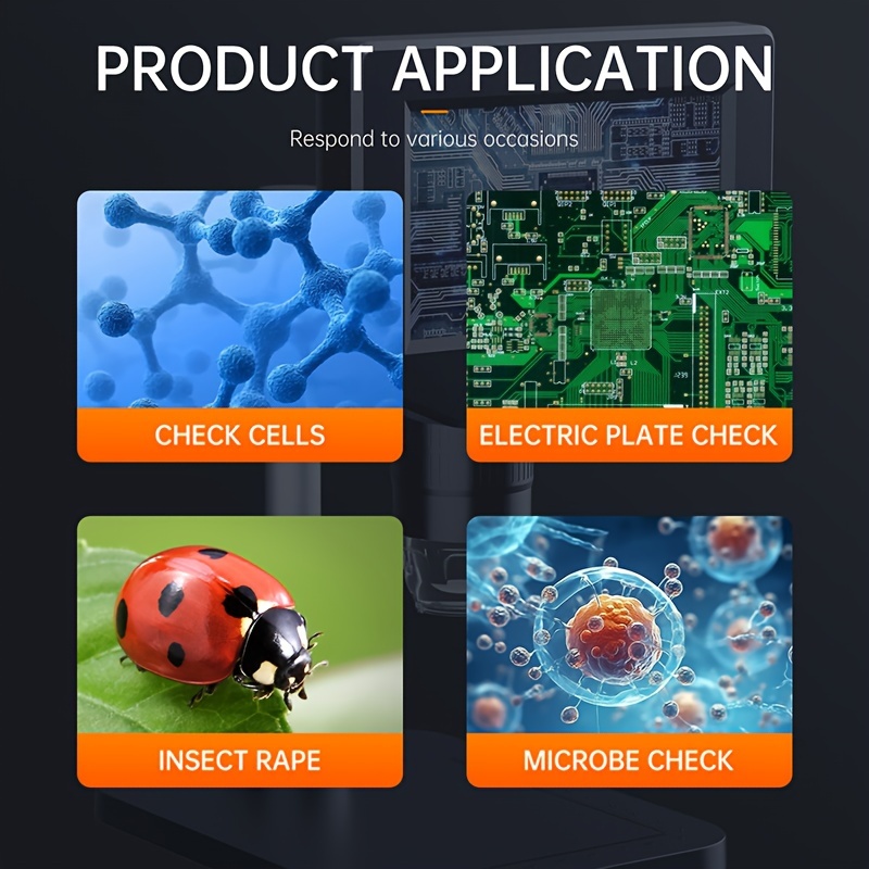 4.3inch Hd Digital Microscope, 1000x Digital Microscope With 8 Led ...