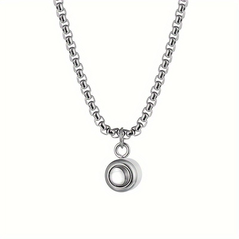 Men's Custom Projection Picture Necklace Retro Bead Chain - Temu United ...