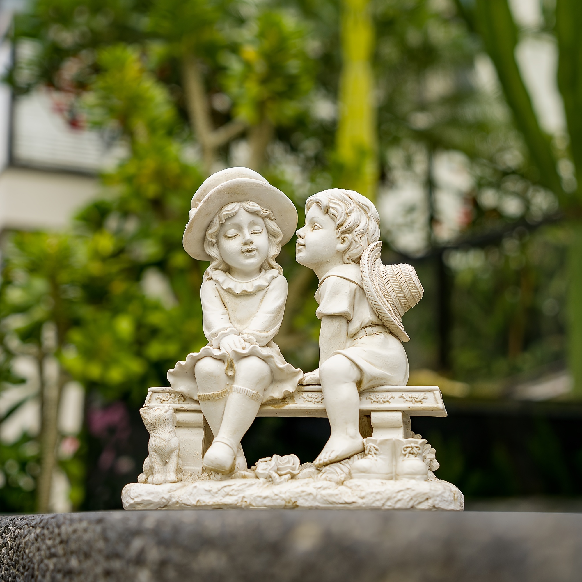 outdoor garden statues sold on Temu United States