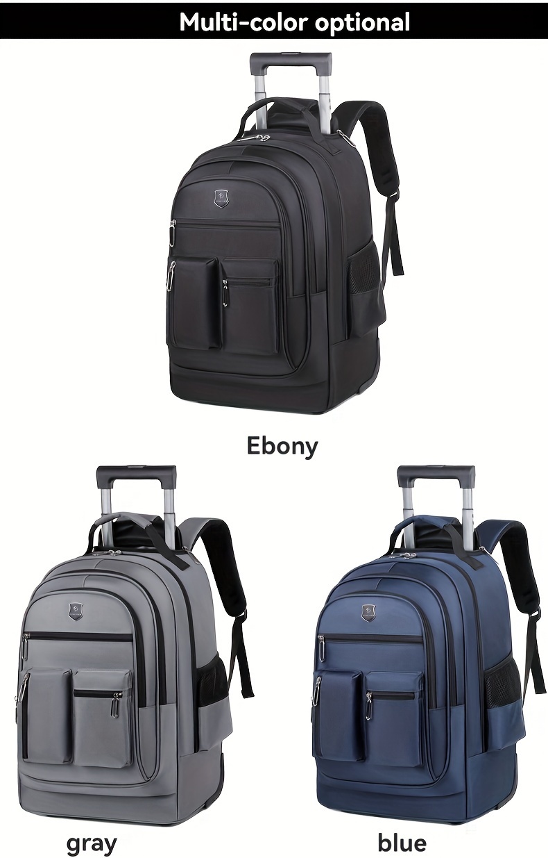 Large Capacity Travel Backpack Wheels Multi Layer Trolley - Temu Australia