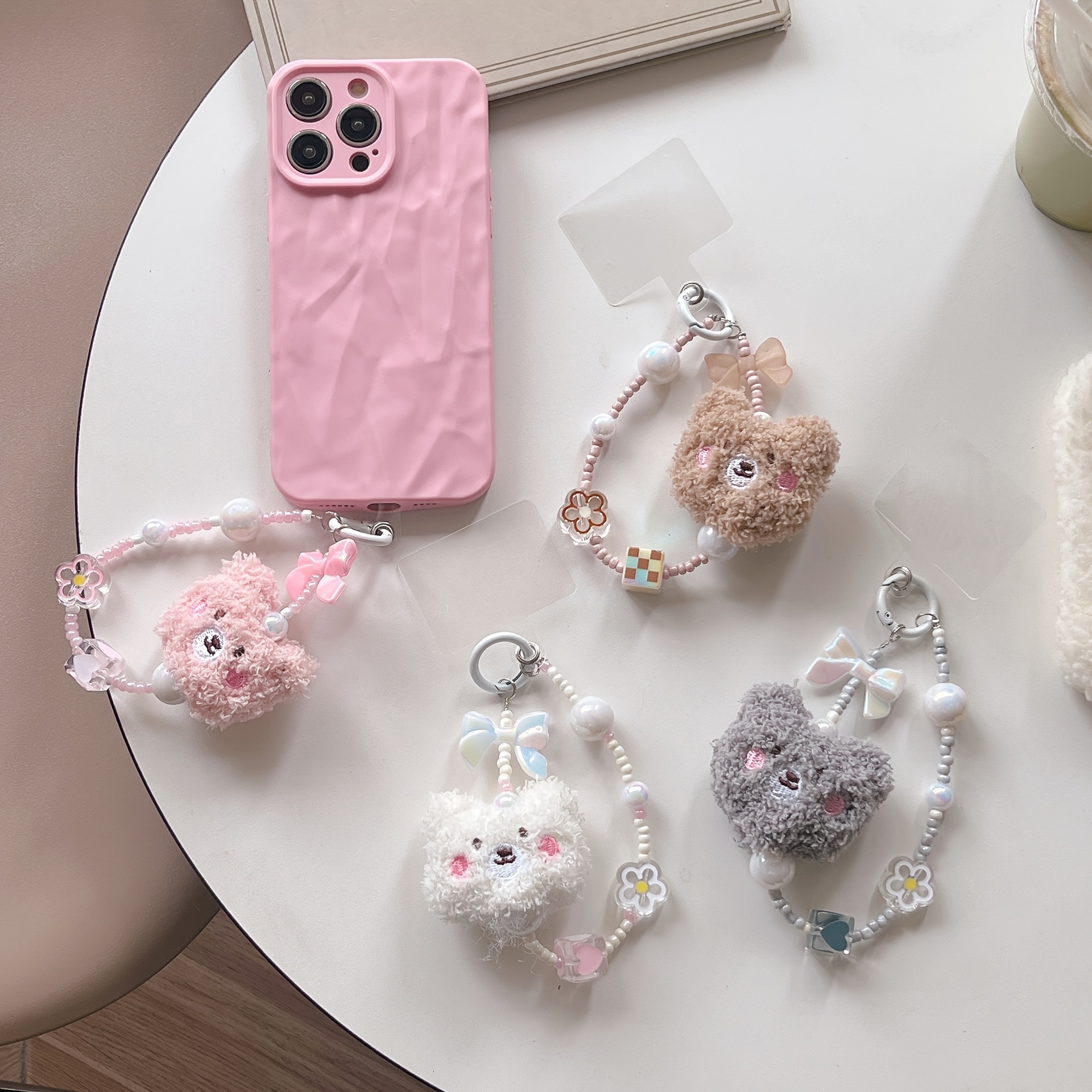 Soft Doll Cute Bear Hanging Rope Phone Case Plush Lanyard - Temu Australia