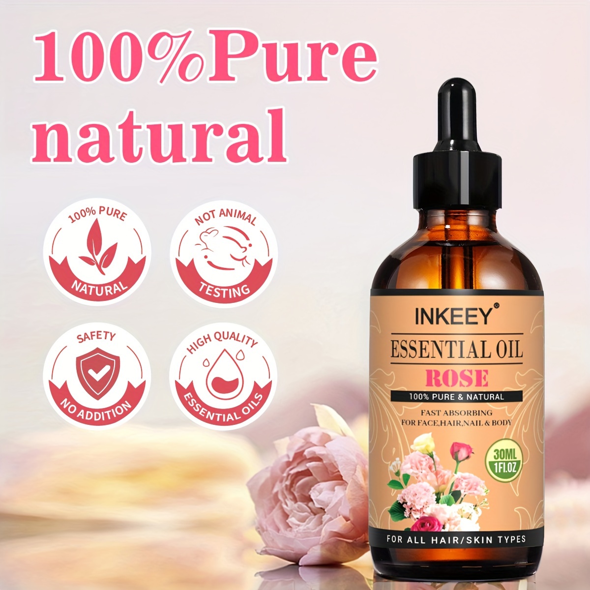Pressed Rose Oil Essential Oil - For Nourishing Facial Skin, Improving ...