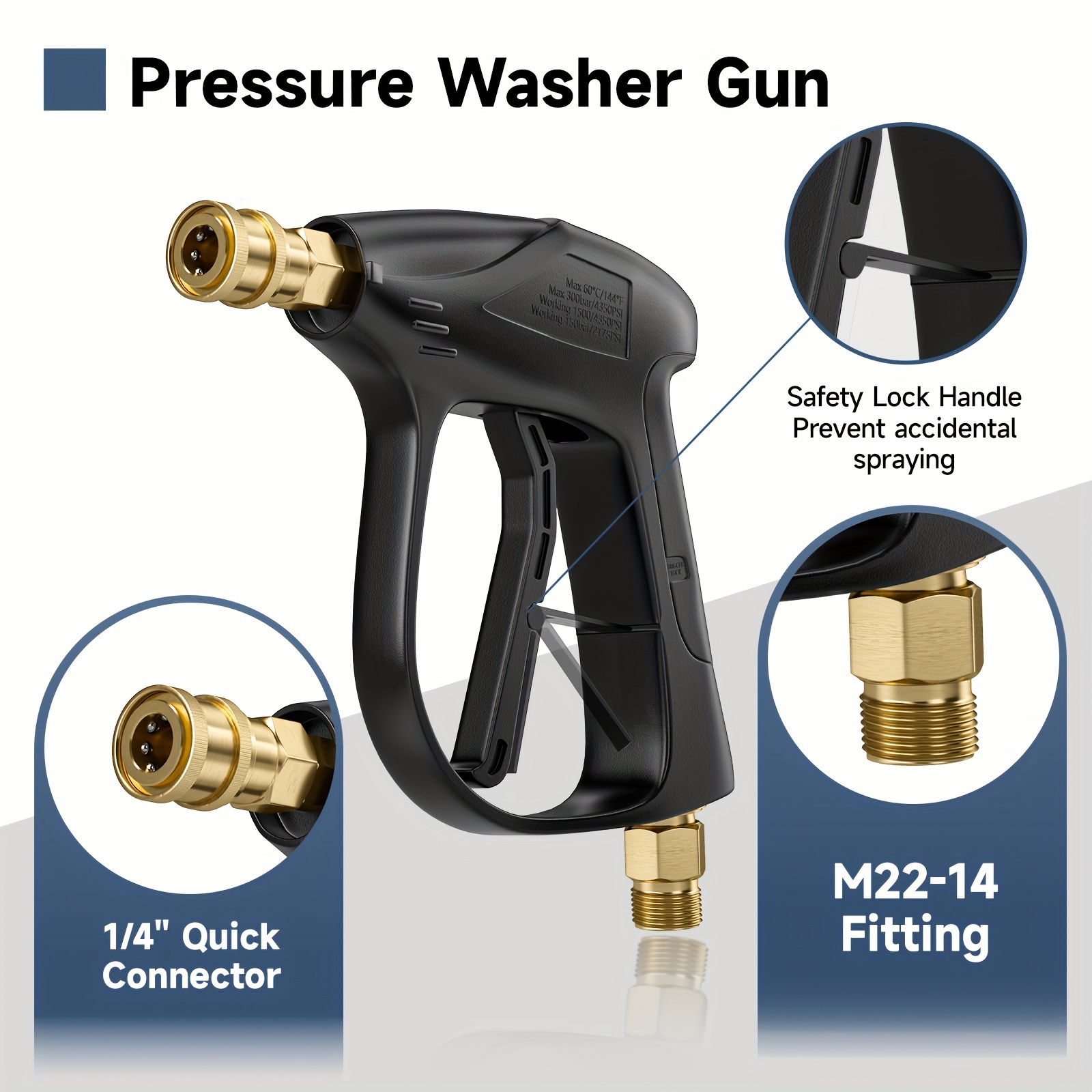 Car Foam Cannon Pressure Washer Gun Wide Neck Wide Base - Temu
