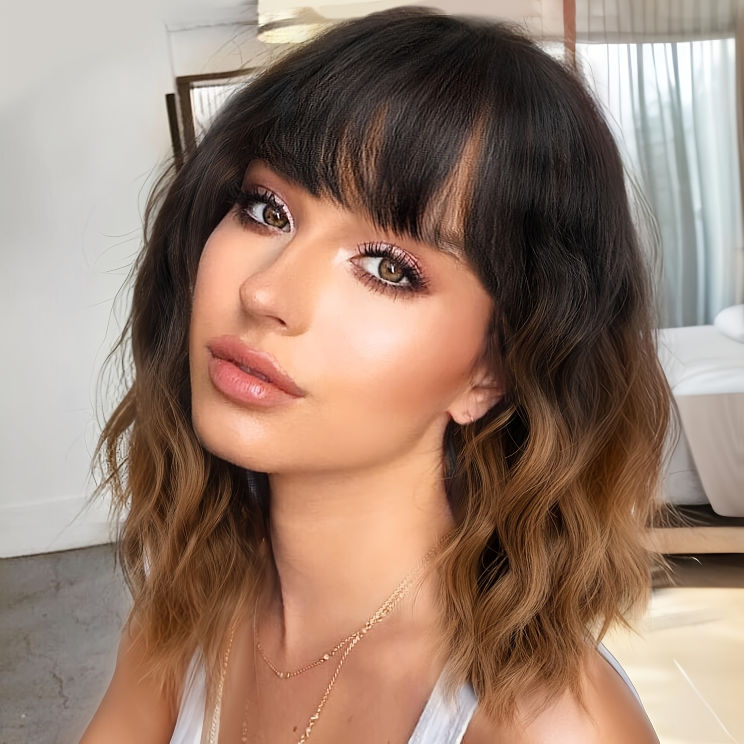 shoulder length wigs for women sold on Temu United States