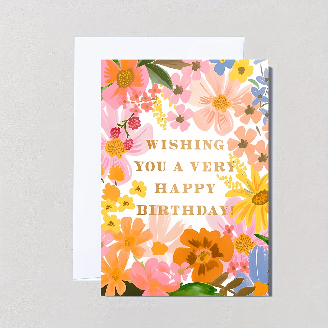 Floral Greeting Cards Set Envelopes Assorted Flower Patterns - Temu