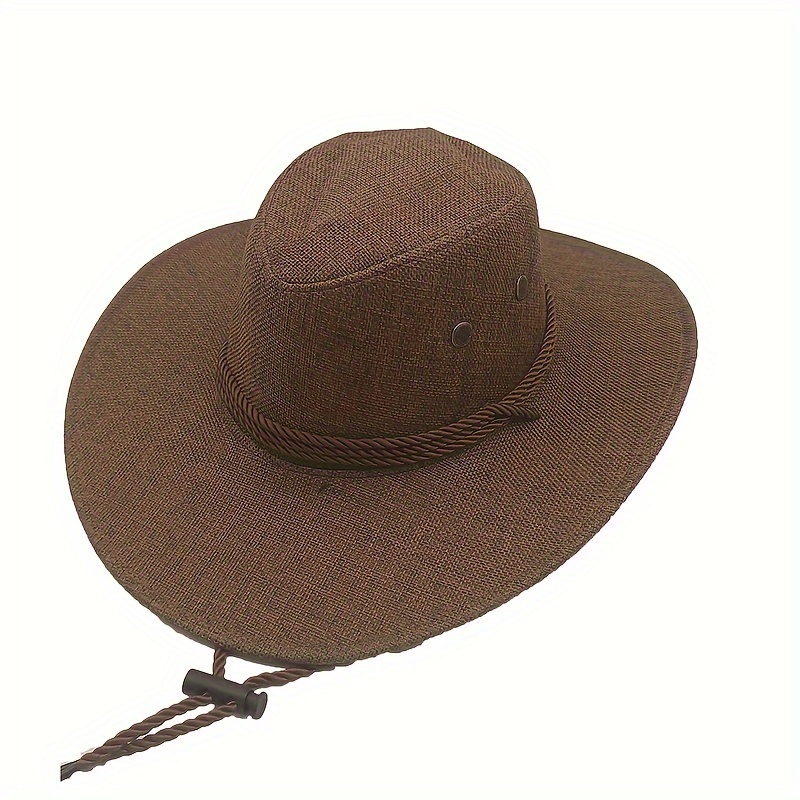 Spring And Summer Season Mens Large Brim Sun Hat Western Cowboy Style ...