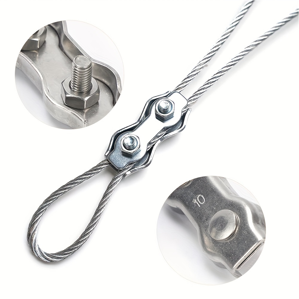 Wire Rope Clamps Set 12 Stainless Steel 304 Wire Cable - Temu Switzerland