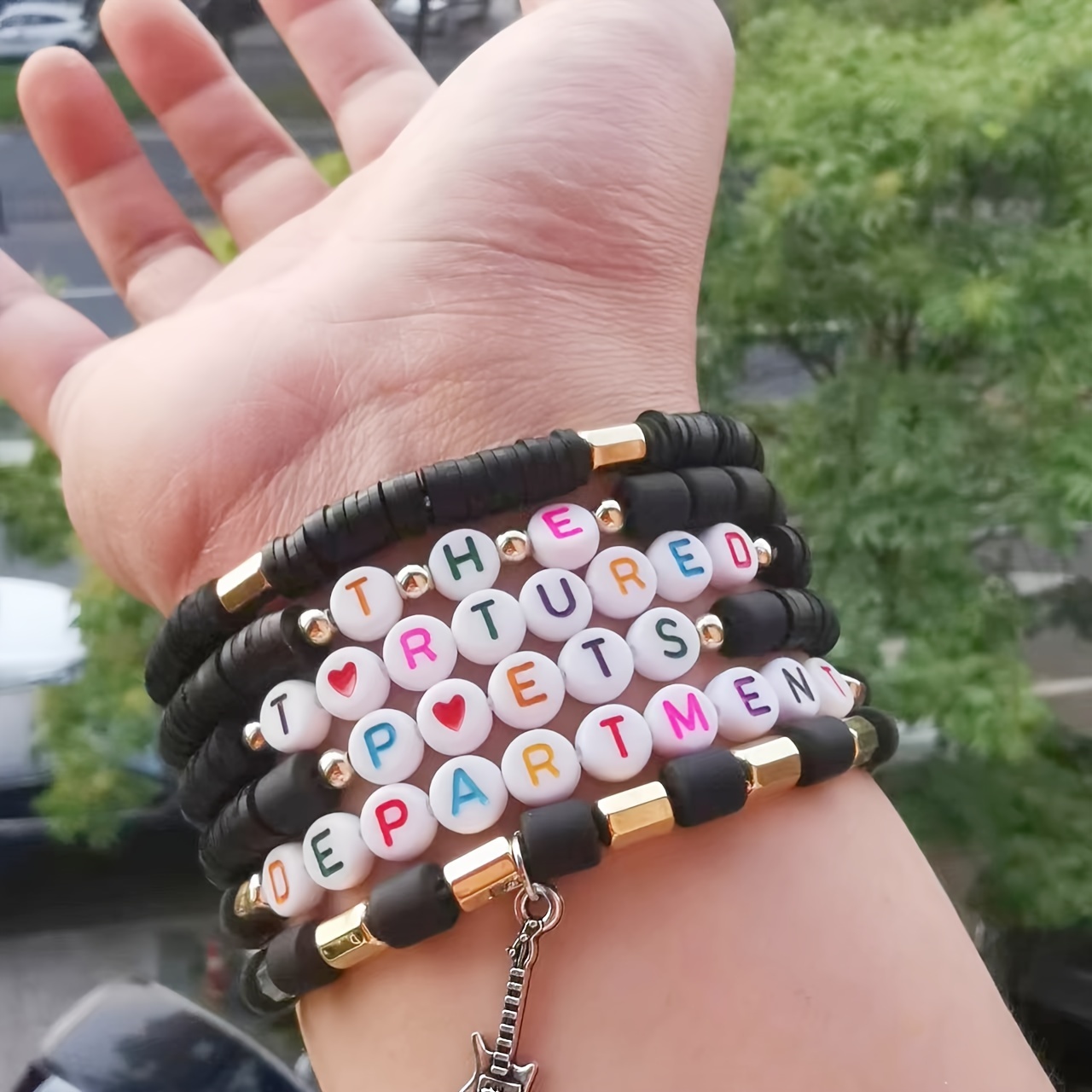 Swiftie-inspired 6pc Friendship Bracelet Set - Handmade Polymer Clay ...