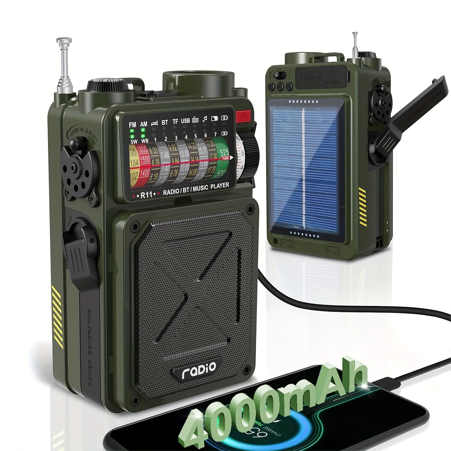 emergency radio solar sold on Temu United States
