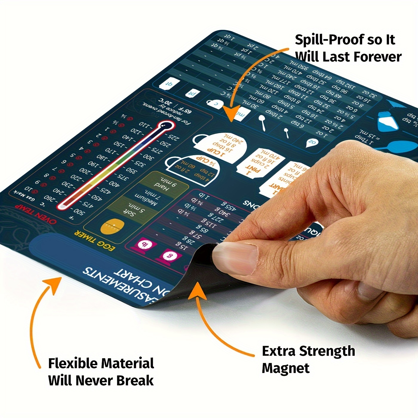 Kitchen Conversion Chart Magnet Imperial - Temu Canada