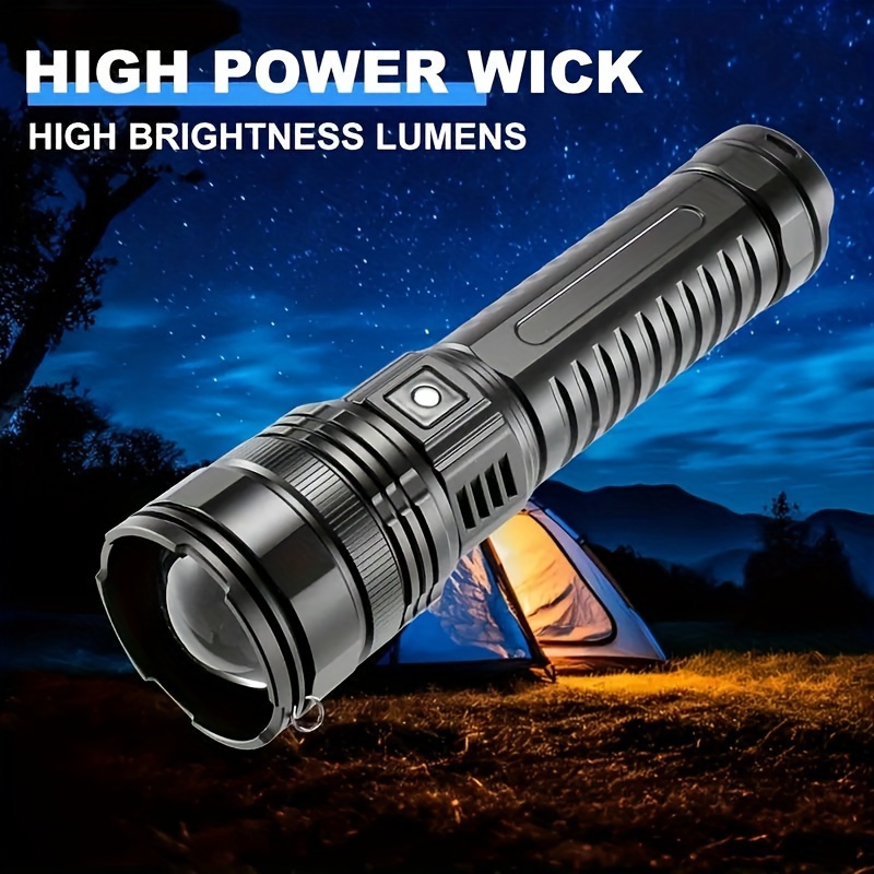 high power led flashlight rechargeable 5400mah Temu United Kingdom