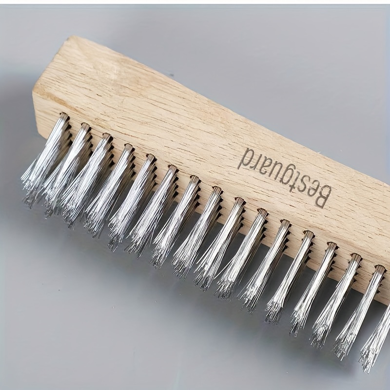 Stainless Steel Wire Brush Wooden Handle Goose Head Brush - Temu