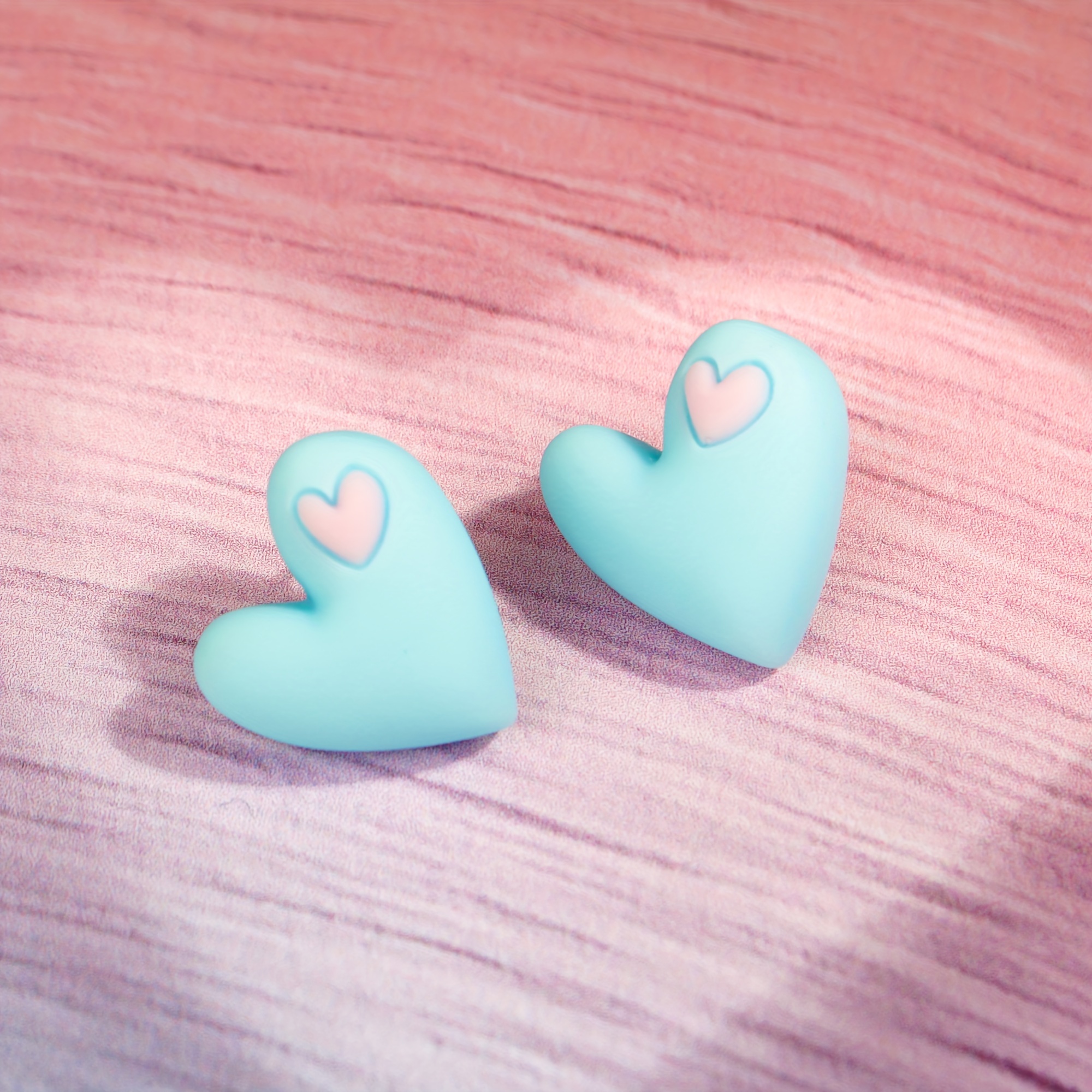 Colorful Acrylic Cute Love Heart Design Stud Earrings - Temu United Kingdom