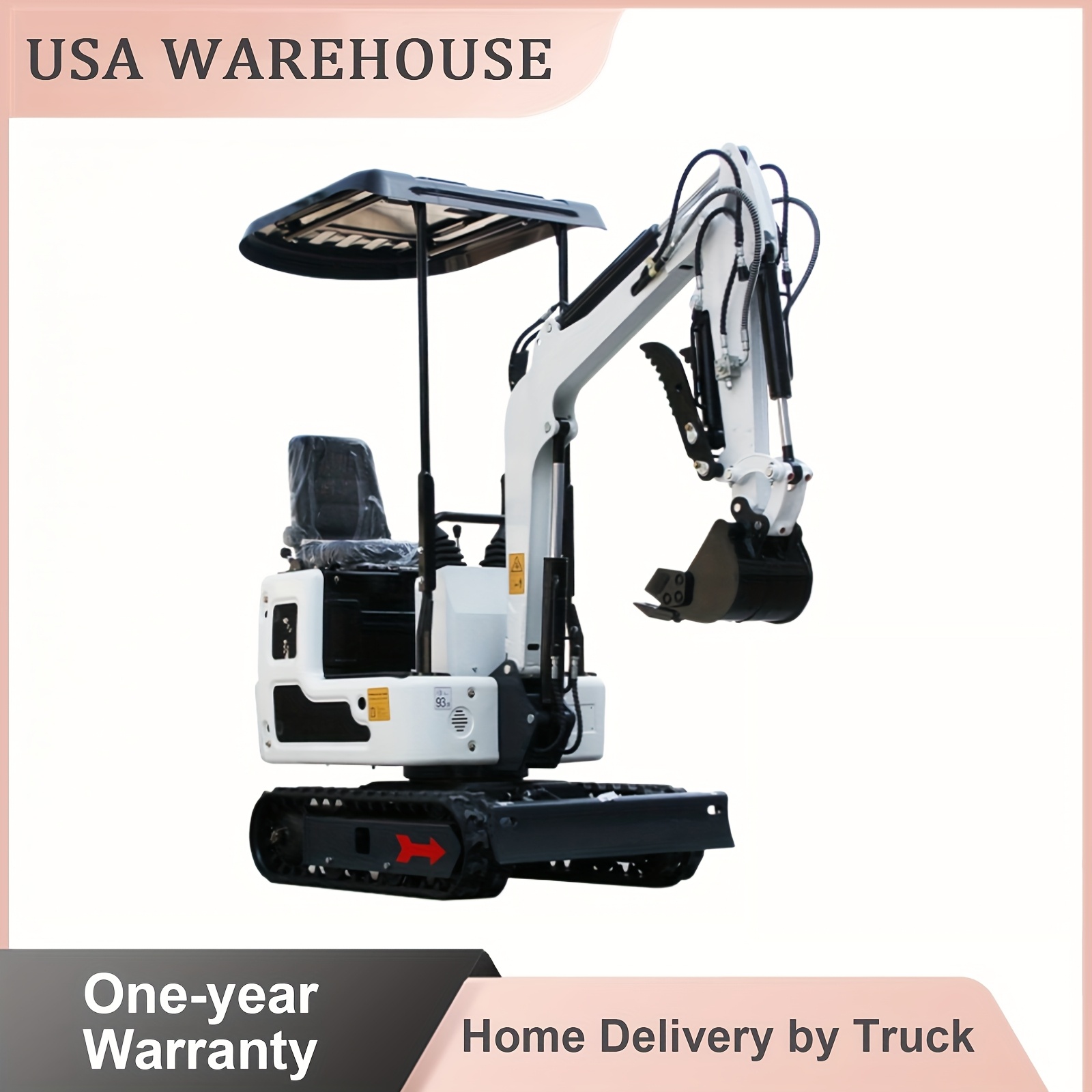 mini excavator sold on Temu United States