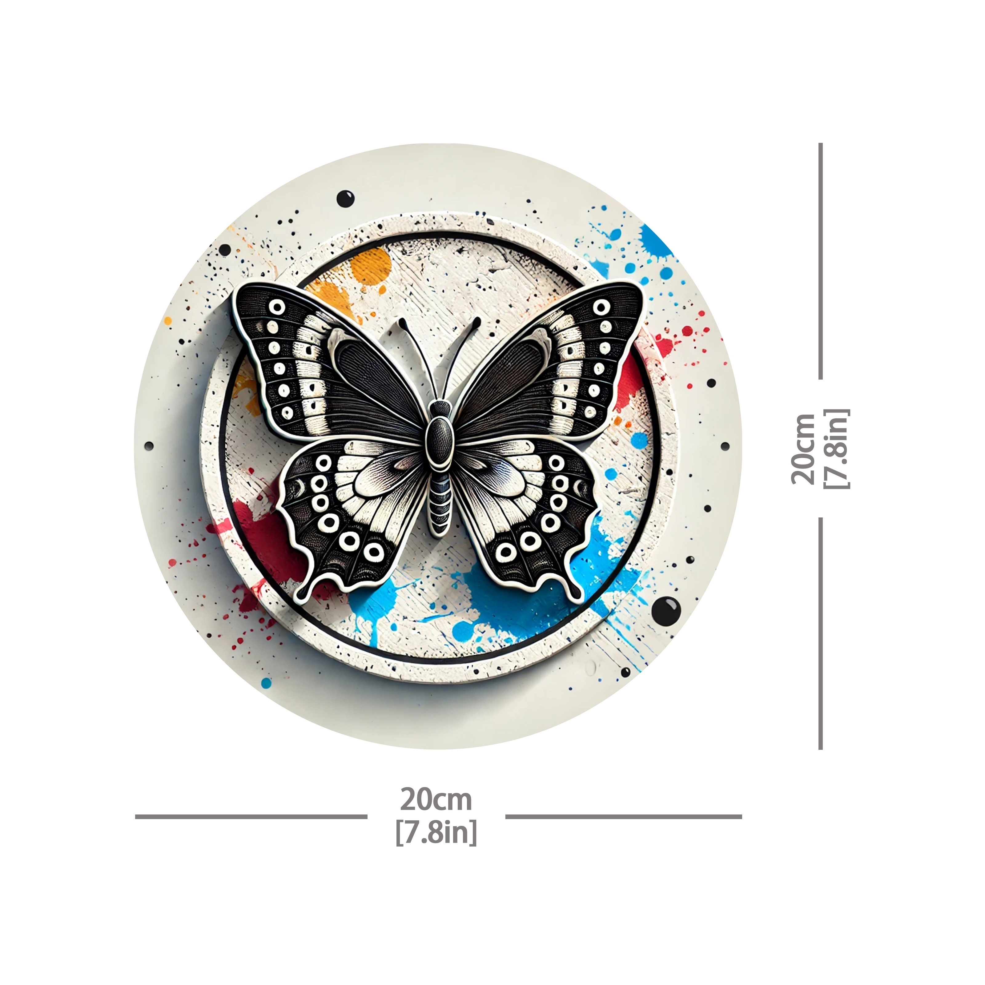 Vintage Butterfly Metal Sign Round Aluminum Wall Decor - Temu