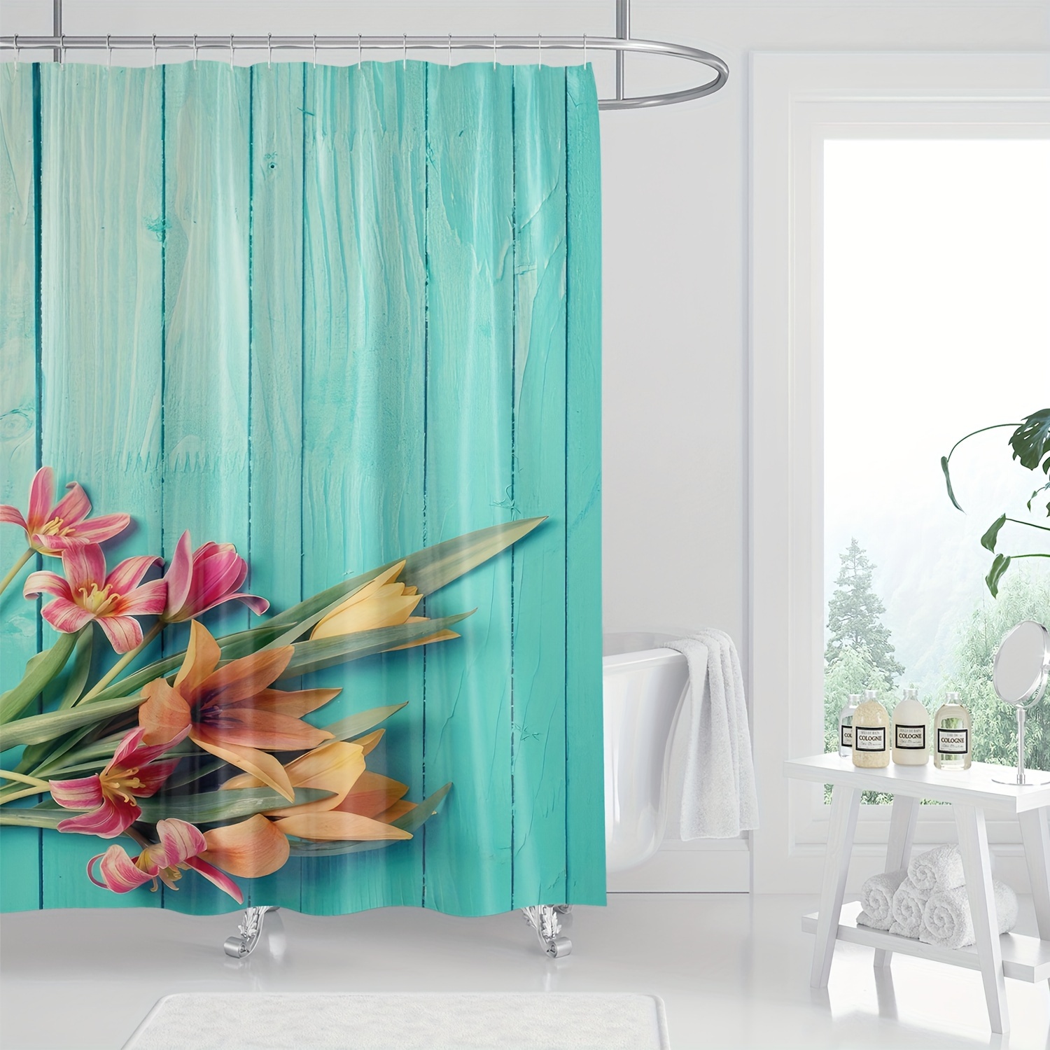 Tropical Ocean Beach Scenery Shower Curtain - Temu