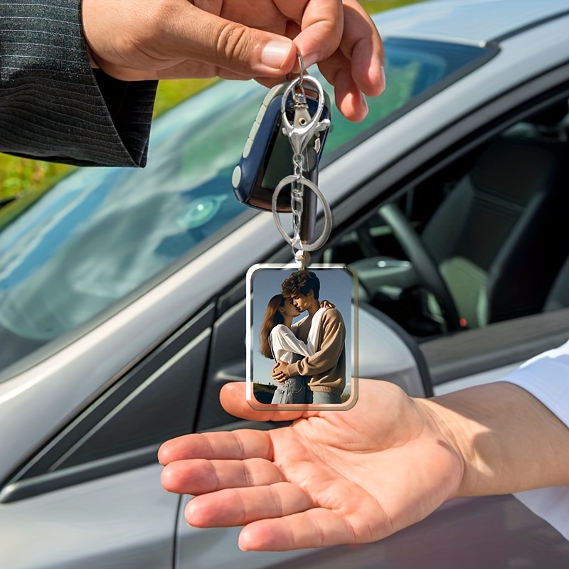 Custom 2d Acrylic Photo Keychain - Personalized Picture Keyring For ...