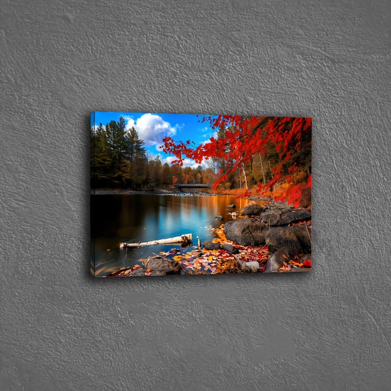 1 τεμ. Ξύλινο Πλαίσιο Καμβά Ζωγραφικής Καμβάς Τέχνης Λίμνη - Temu Greece