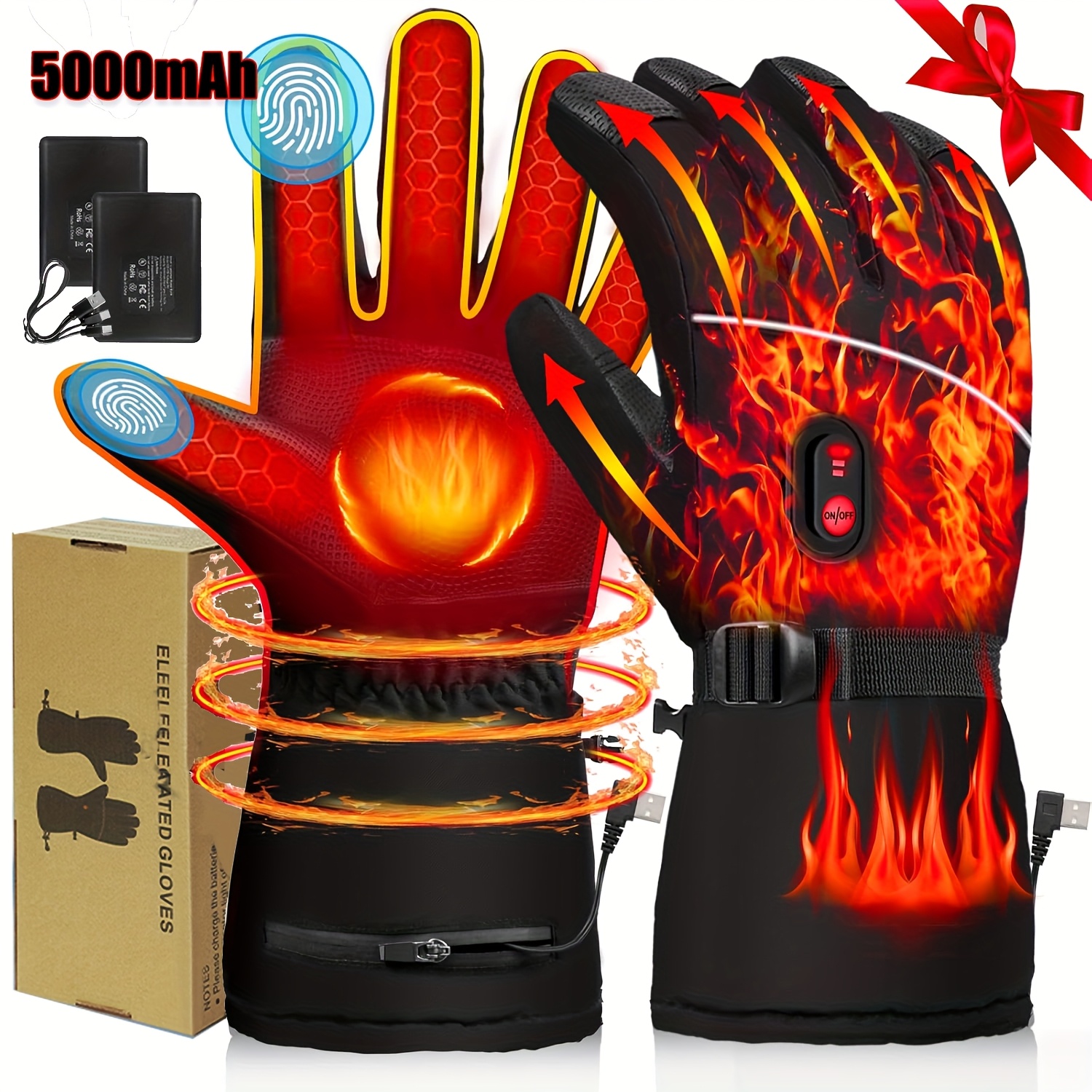 heated gloves sold on Temu United States