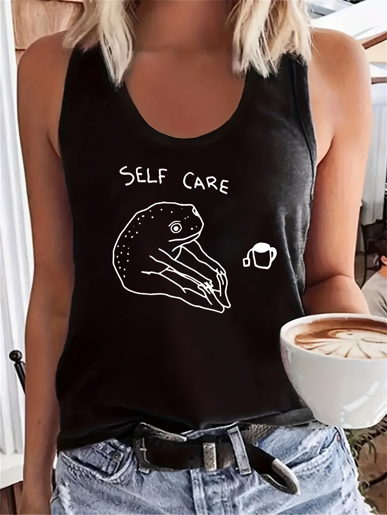 Graphic Print Tank Top Sleeveless Casual Top Summer Spring - Temu Australia