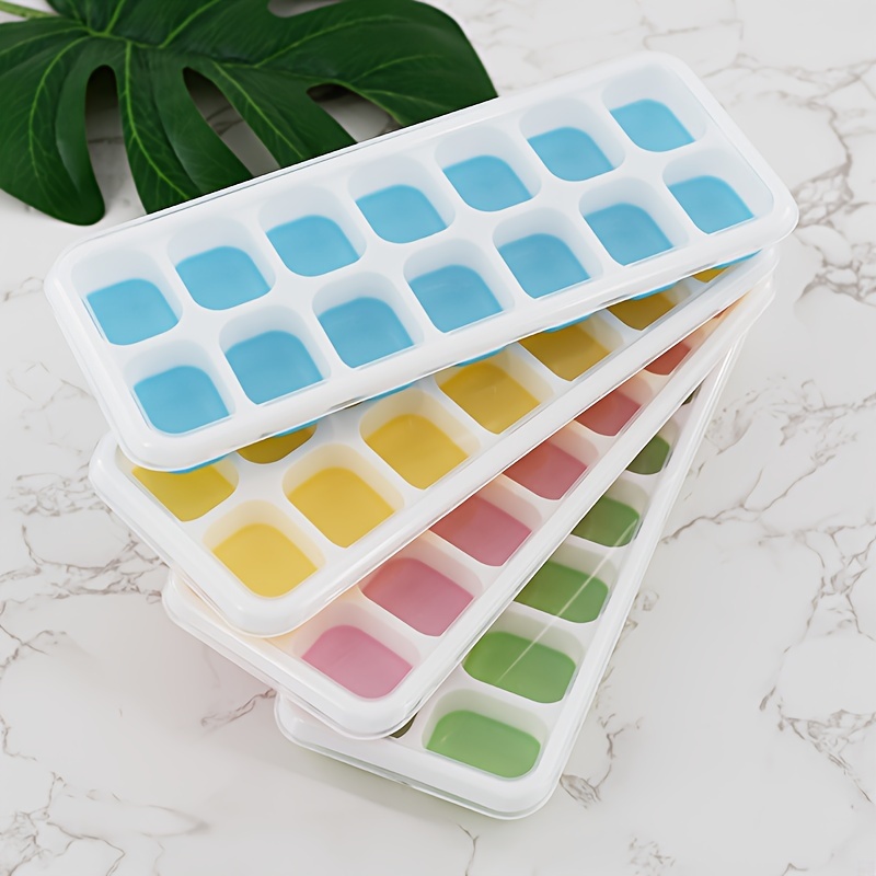 Flexible Silicone Ice Cube Tray Spill resistant Lid 14 Easy - Temu