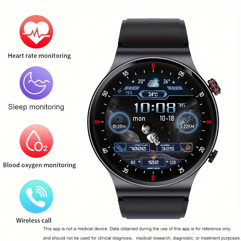 Smart Bracelet For Men 1 39 Inches Date Week Display Weather Push Body ...