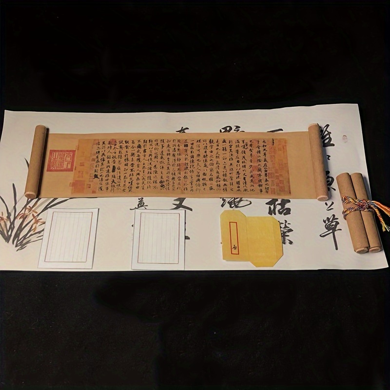 Miniature Chinese Calligraphy Art Scroll Model Kit Authentic Vintage ...