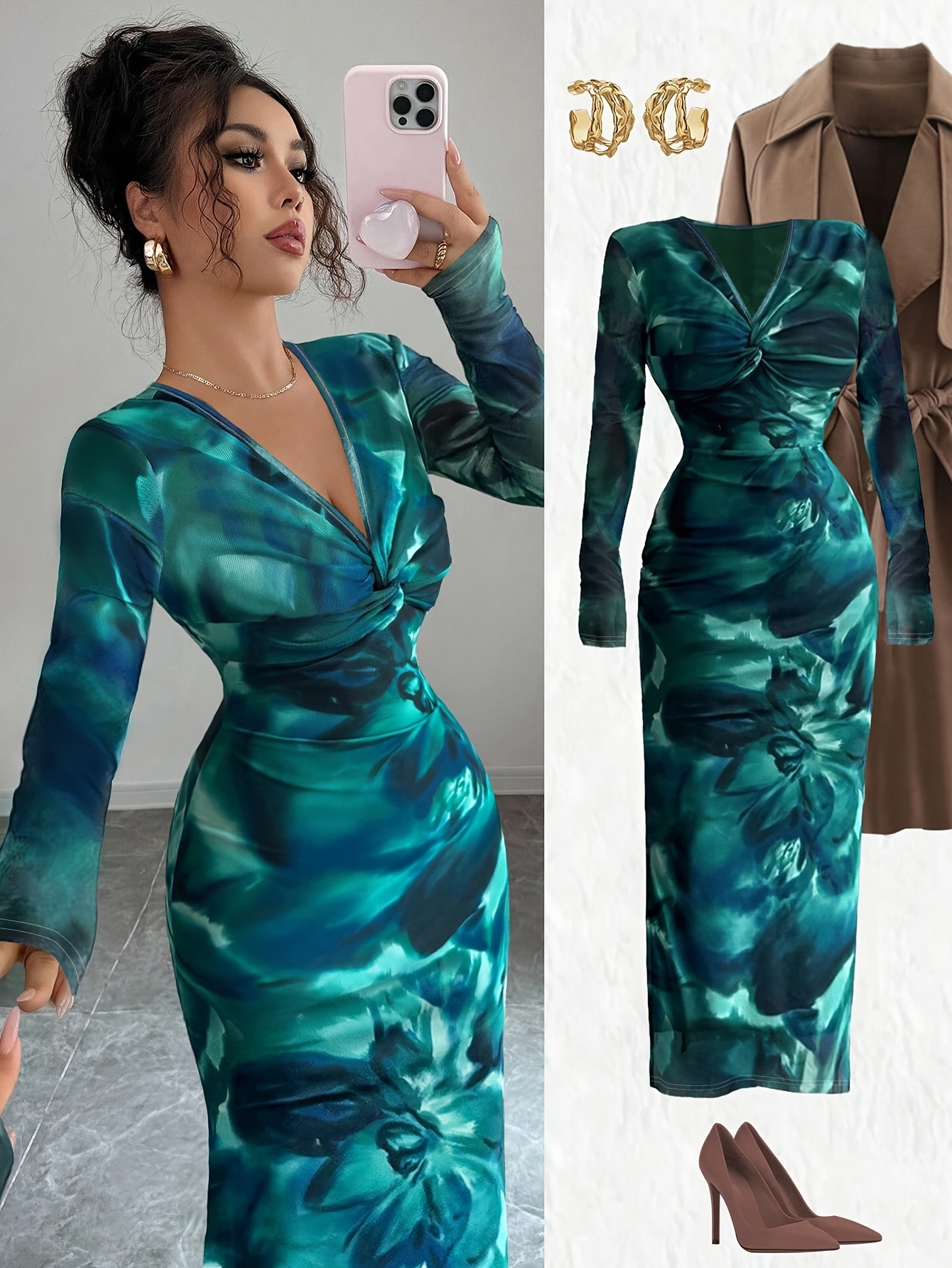 turquoise dresses for women sold on Temu Australia