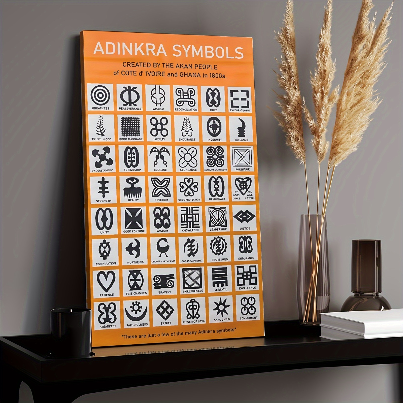 framed adinkla symbol celebrating black heritage - Temu