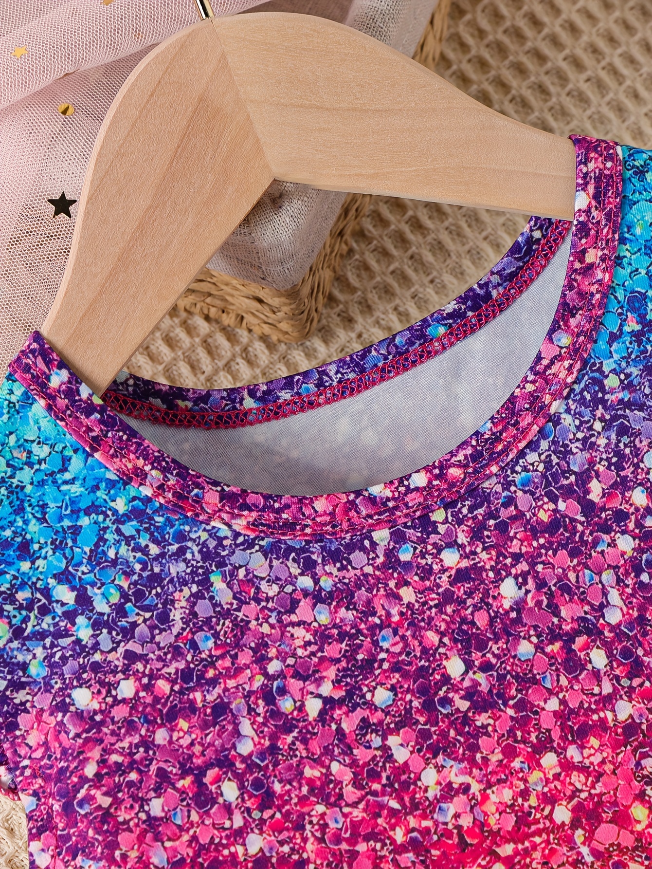 Girls Casual Gradient 3d Sequin Print Unicorn Graphic - Temu