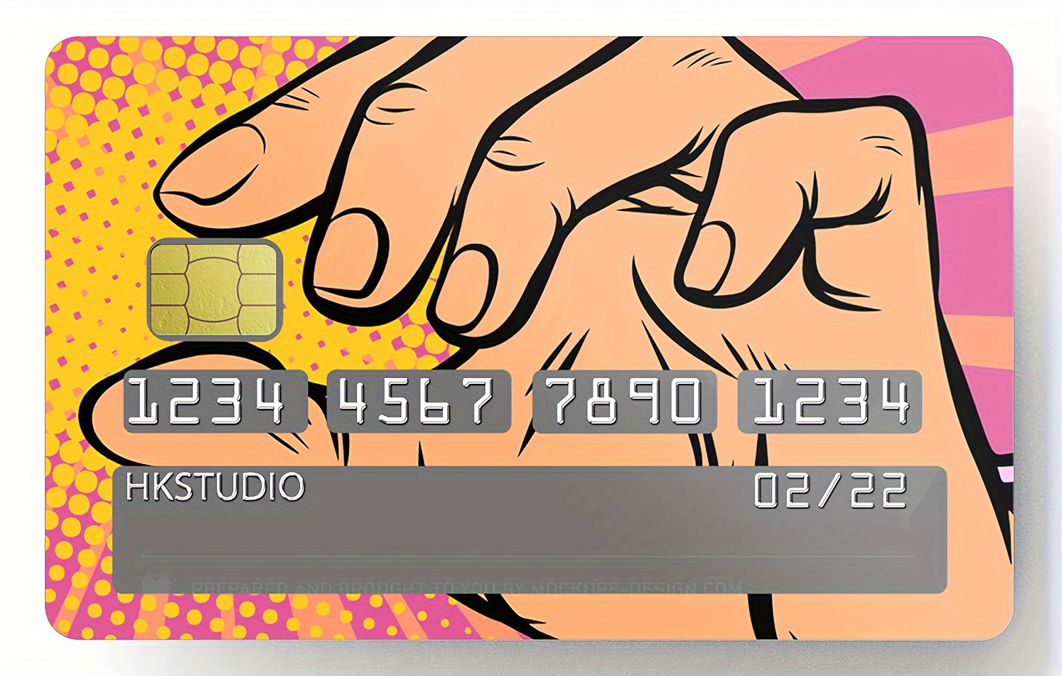 Card Skin Sticker Hippie Pop Art Ebt Credit Debit Card Skin - Temu