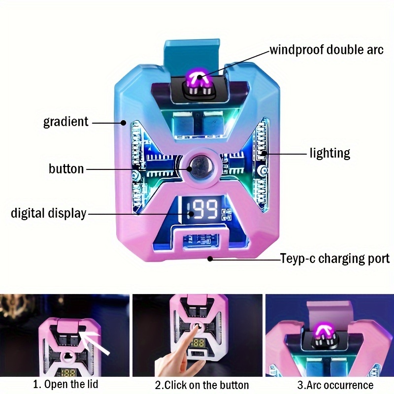 Fashion Rechargeable Electric Lighter Windproof Waterproof - Temu