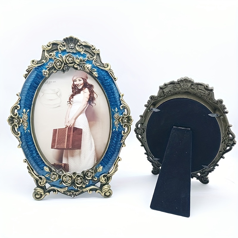 Vintage Style Oval Metal Picture Frames Elegant Baroque - Temu