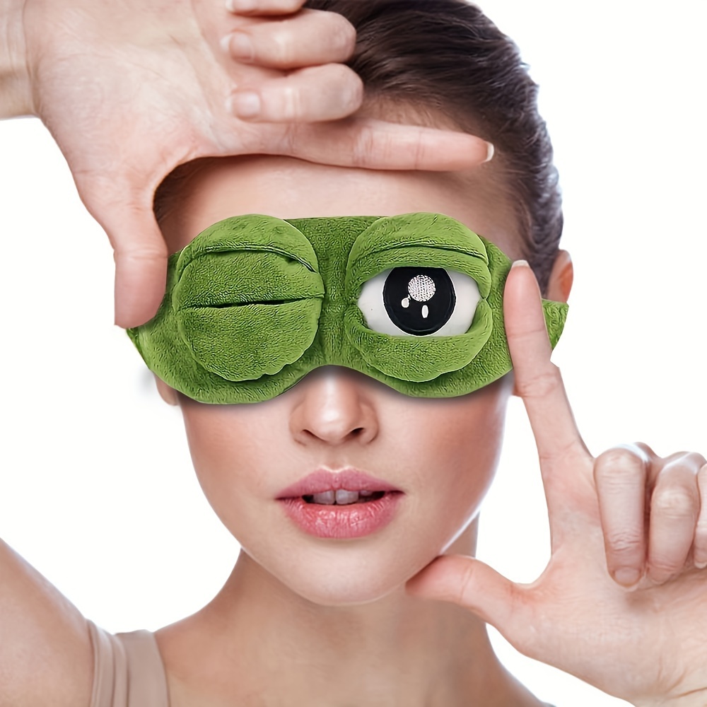 Unique Closure Frog Themed Sleep Mask Complete Blackout Soft - Temu