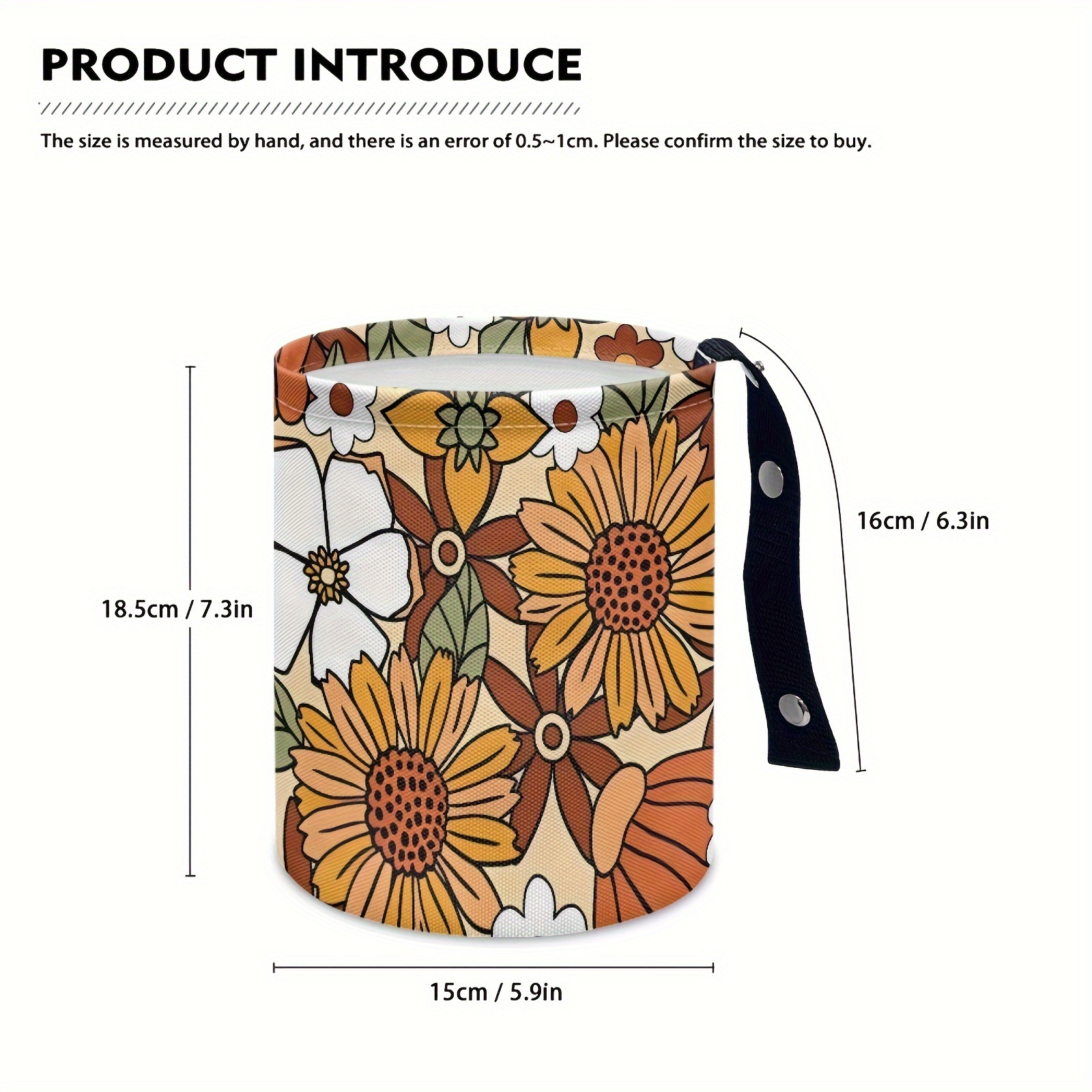 Vintage Groovy Hippie Daisy Flower Printed Car Trash - Temu Ireland