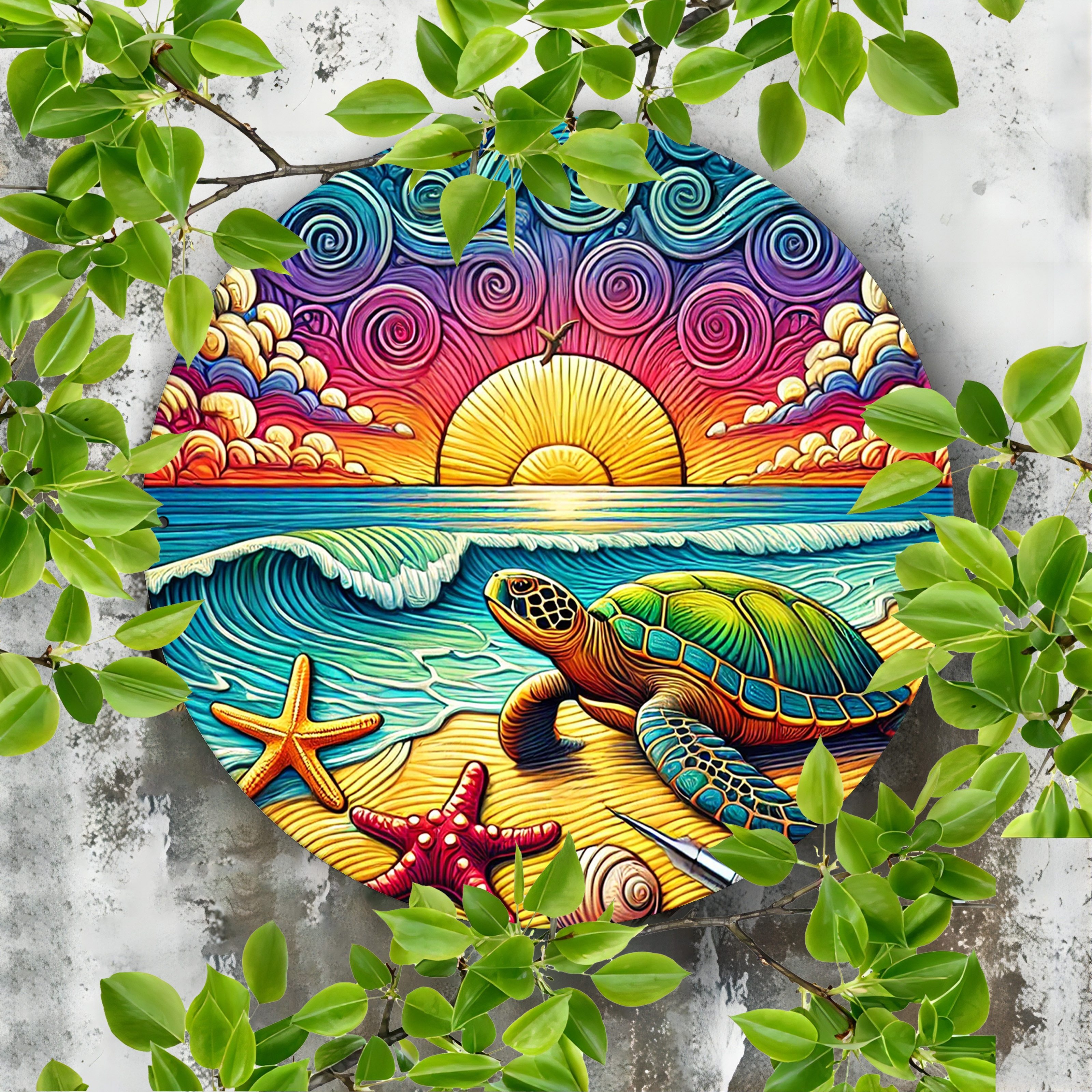 Beach themed Round Aluminum Sea - Temu