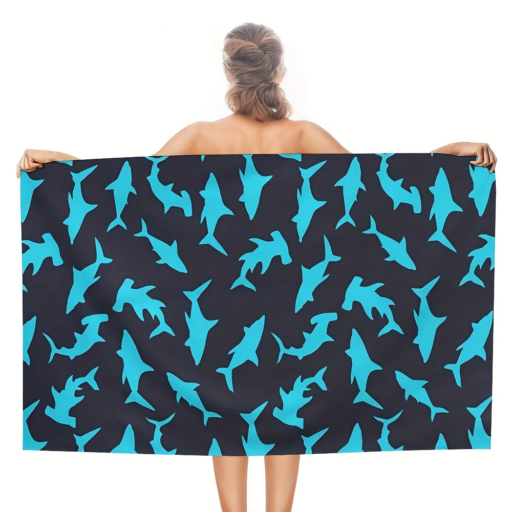 Ocean Animal Pattern Beach Towel Microfiber Absorbent Beach - Temu Canada