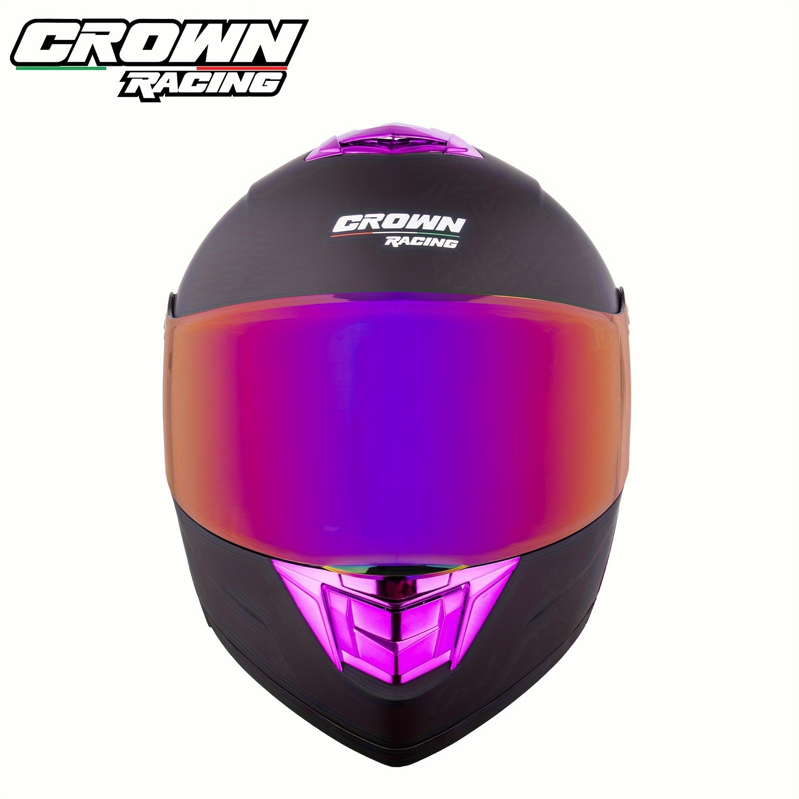 crown racing modular full face motorcycle helmet with dual visor dot ...