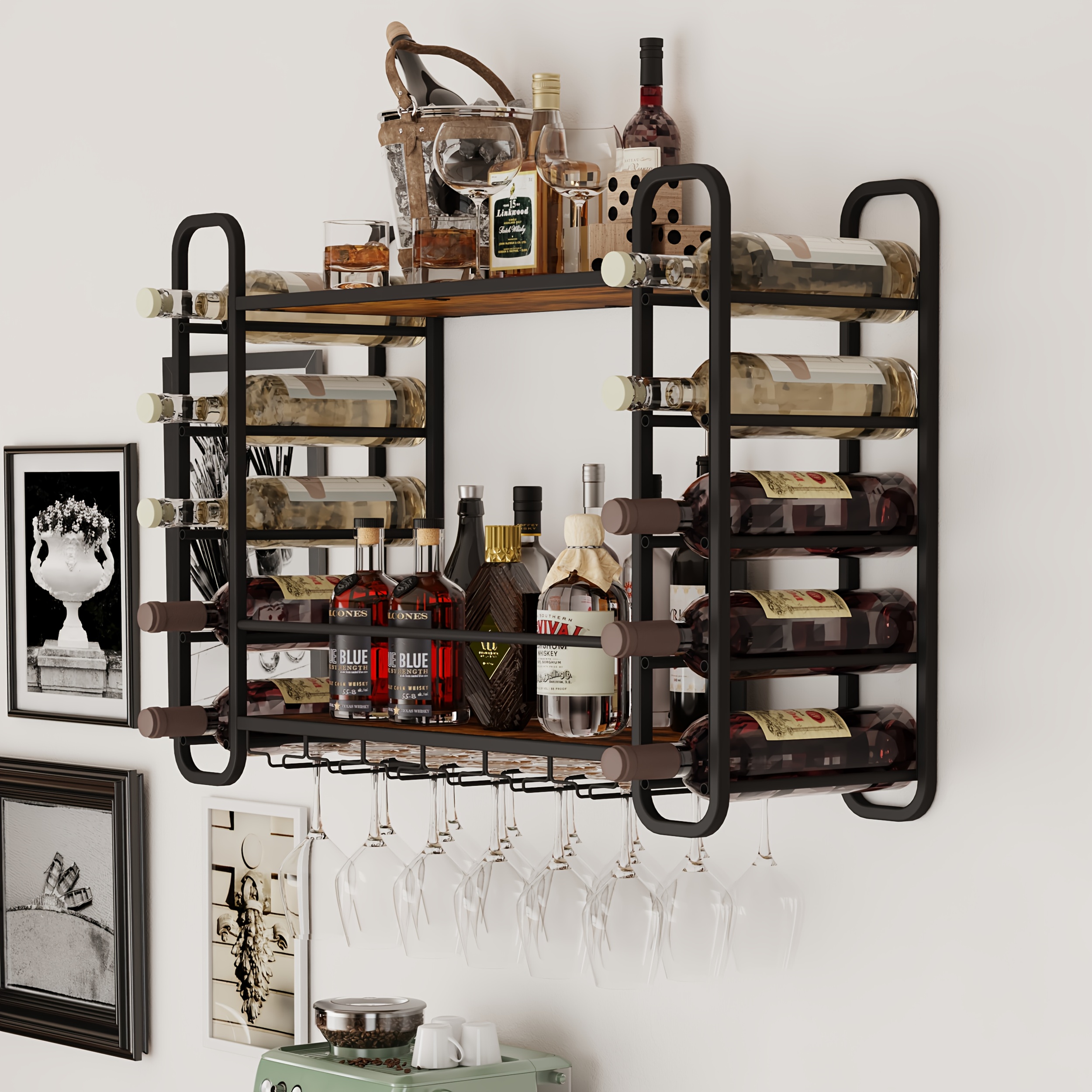 liquor bottle display shelf sold on Temu Japan