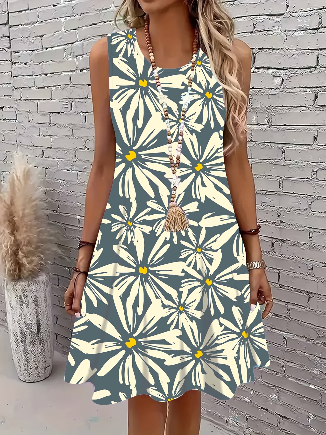 daisy print dress sold on Temu United States