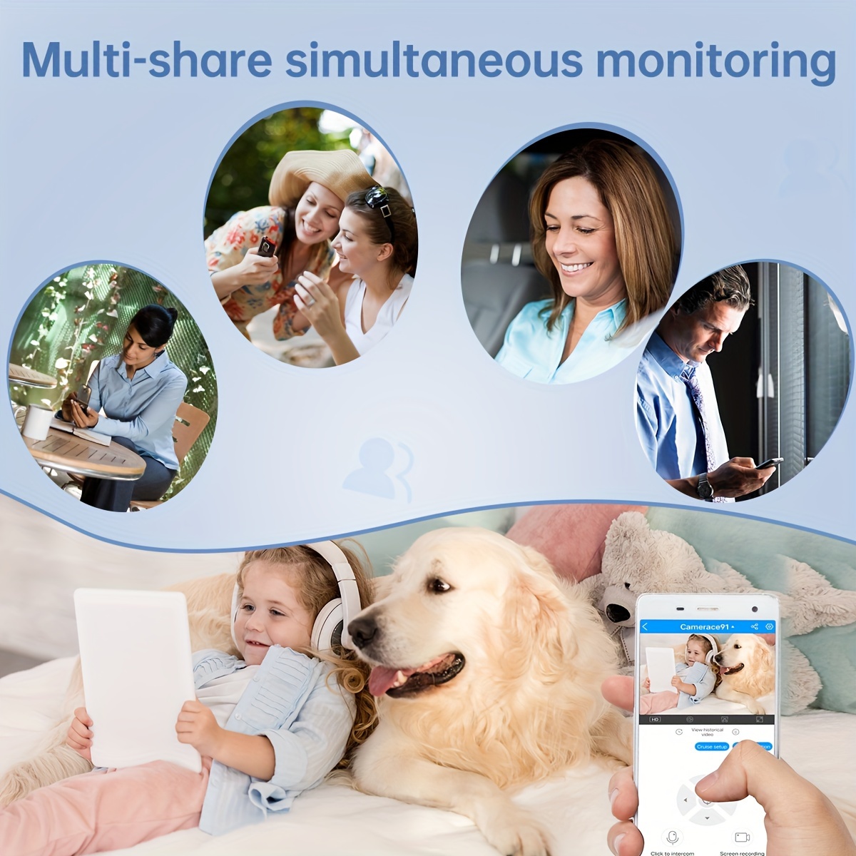 3mp hd wifi camera ptz two way audio color night - Temu Germany