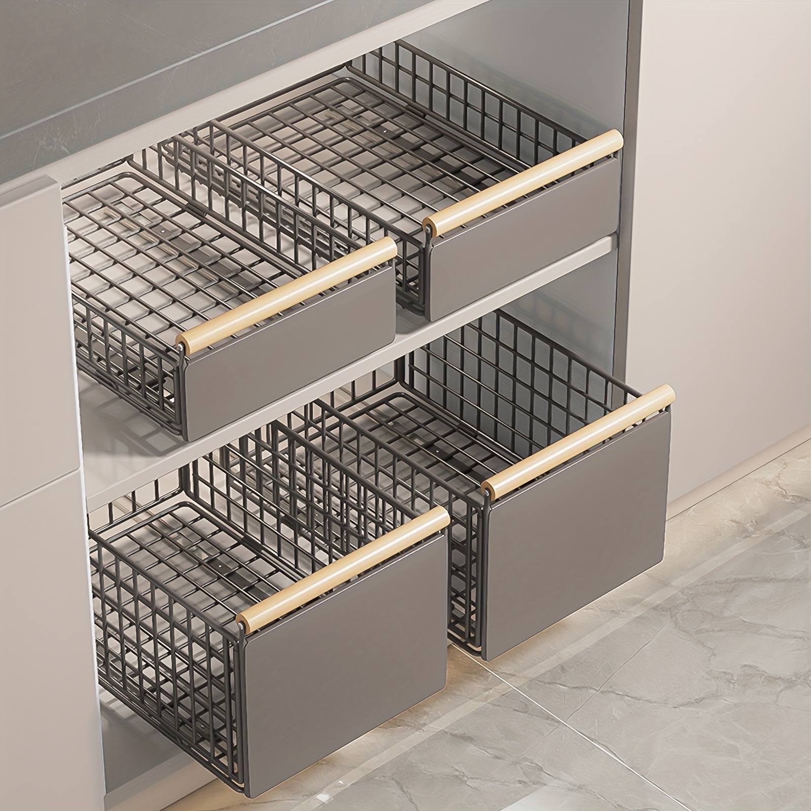pull out cabinet basket sold on Temu United States