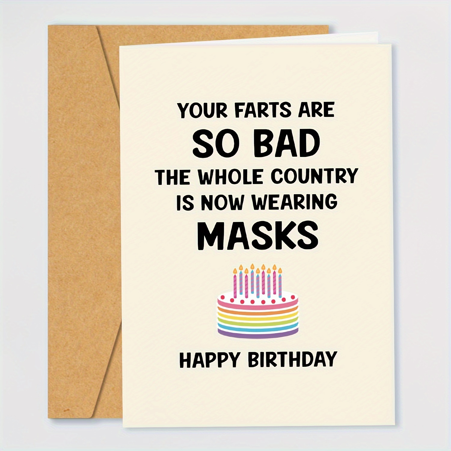 1pc, Funny Farts Birthday Card, Funny Birthday Card "your Fats Are So ...