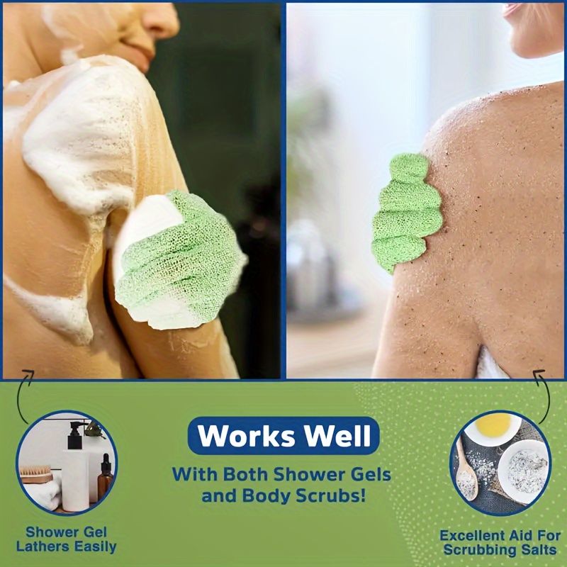 1pc Exfoliating Bath Gloves Shower Bath Scrubber Five Finger Scrub ...