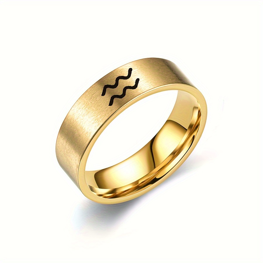 Unique Frosted Stainless Steel Twelve Constellations Ring - Temu Ireland